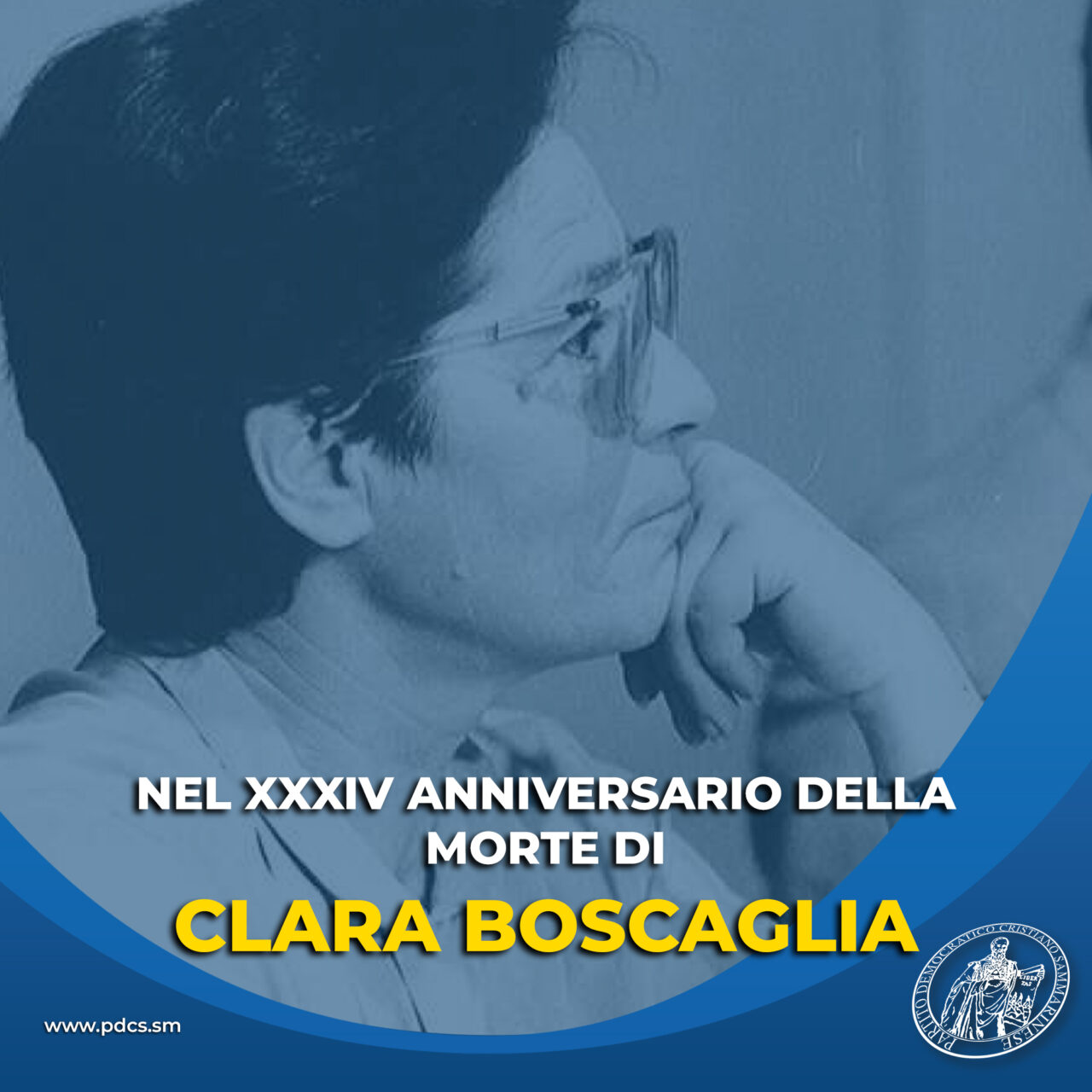 Nel XXXIV anniversario della morte di Clara Boscaglia - PDCS